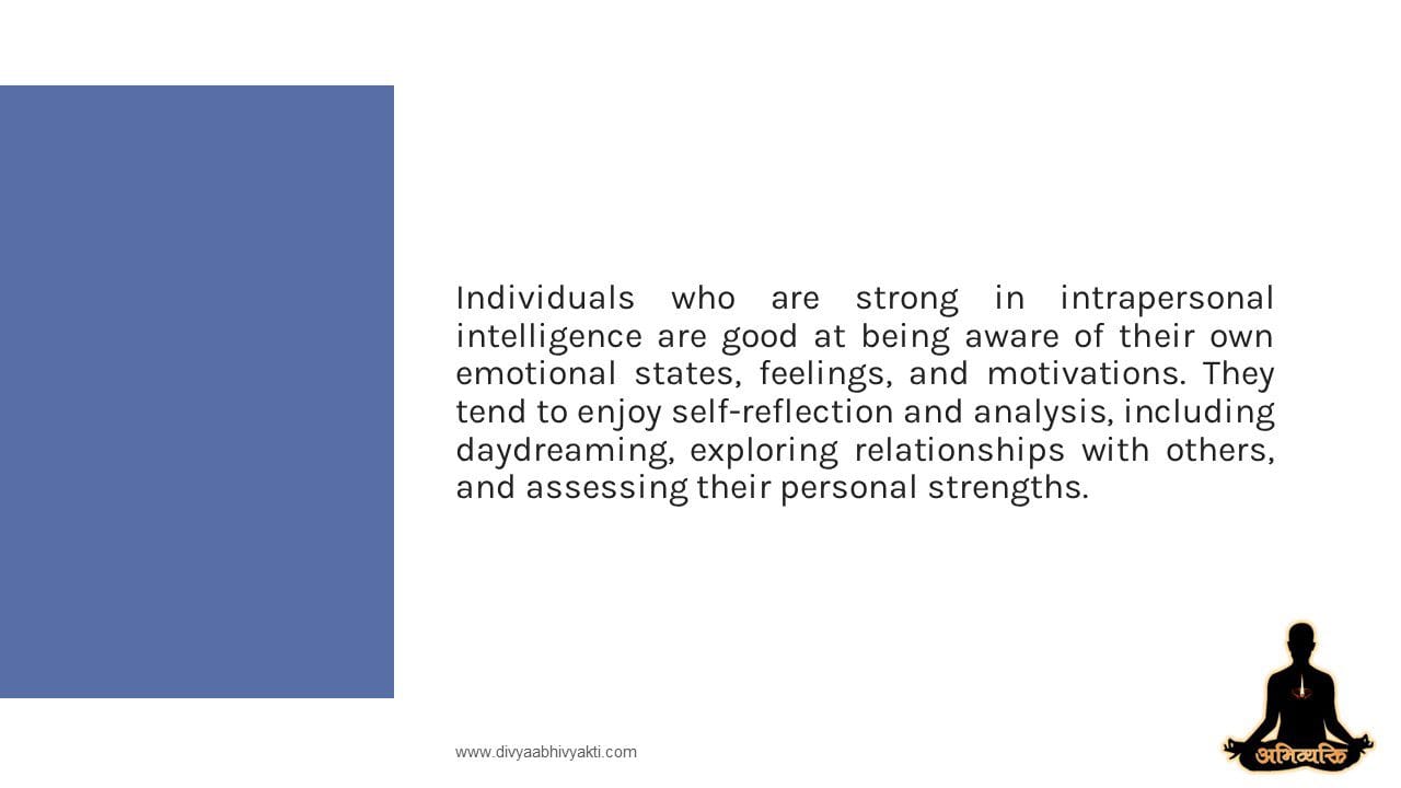 Self Smart – Intrapersonal intelligence - Abhivyakti